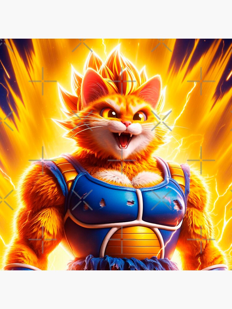 "Cat slave - Cat Meme - Cat super saiyan" Sticker for Sale by mamacub ...