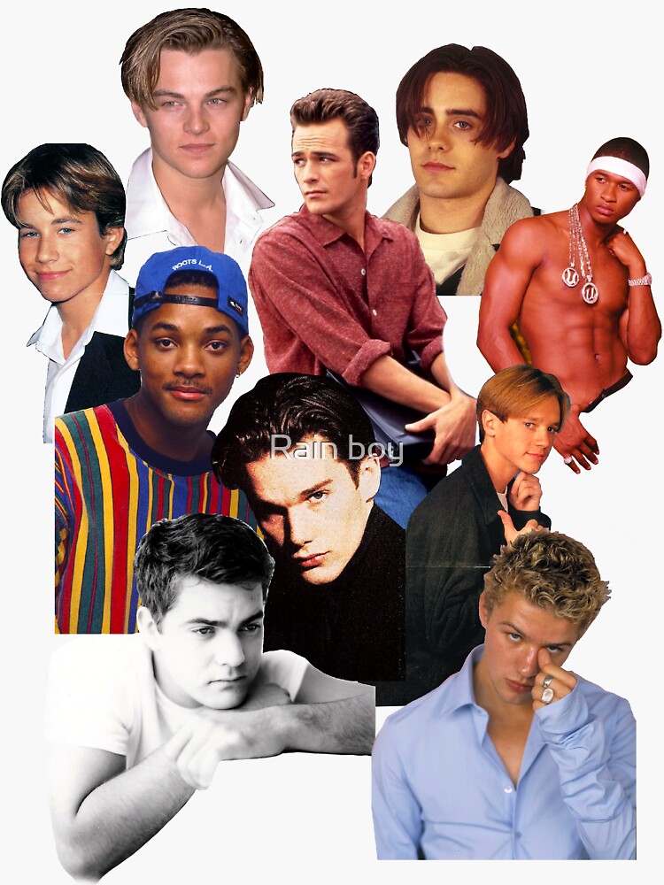 "90's Heartthrobs" Sticker for Sale by Rain boy | Redbubble
