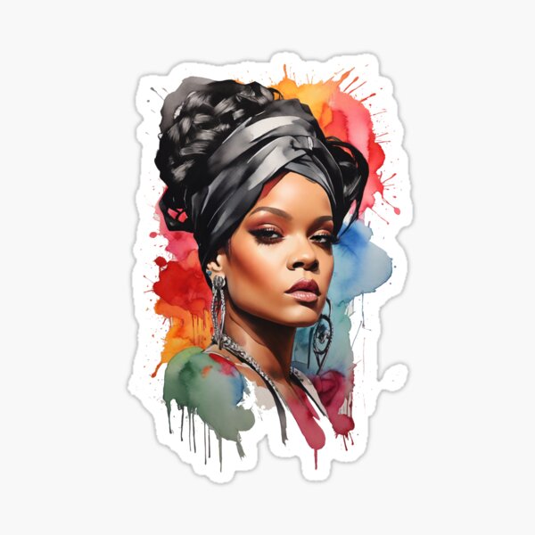 "Rihanna singer style" Sticker for Sale by ArtFilm | Redbubble