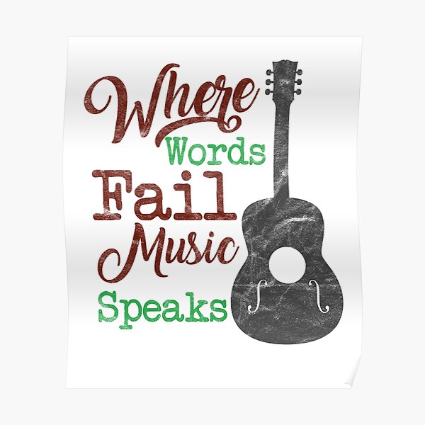 Photography Craft Supplies & Tools Music Speaks Poster Electric Guitar ...