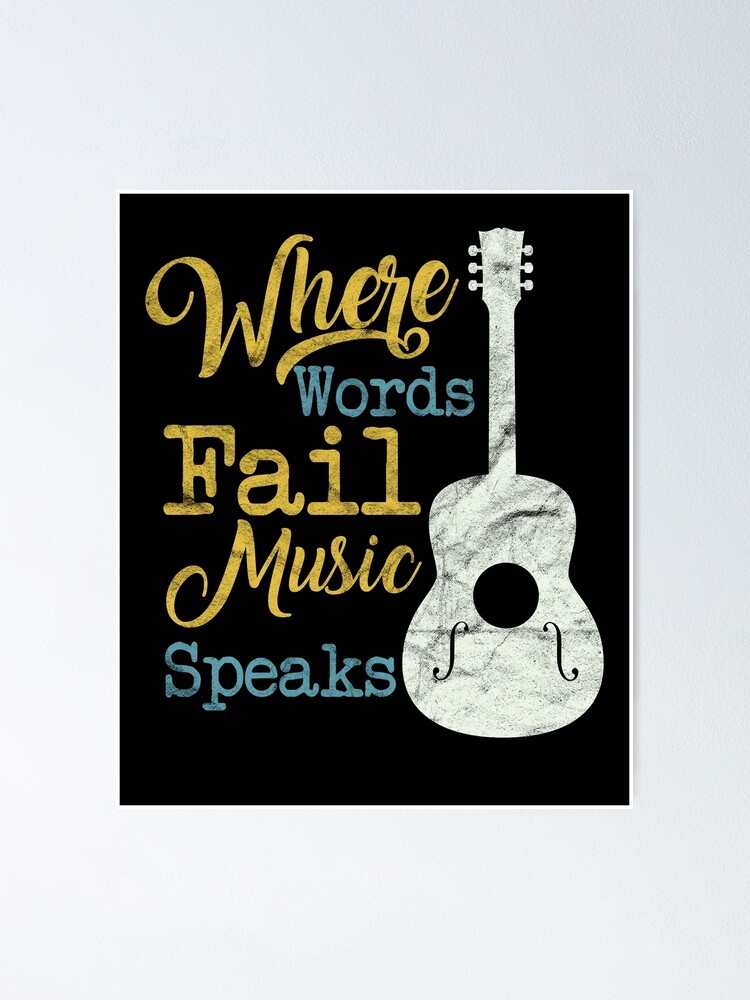 Photography Craft Supplies & Tools Music Speaks Poster Electric Guitar ...