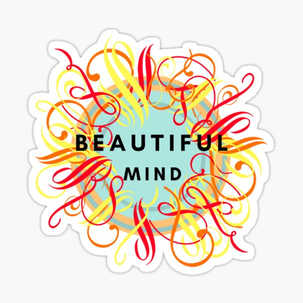 "Beautiful Mind" Sticker by JennaSimone | Redbubble