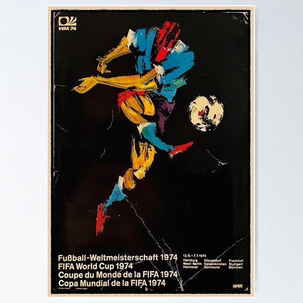"old World Cup 74 football postcard" Poster by RoyalTarget | Redbubble