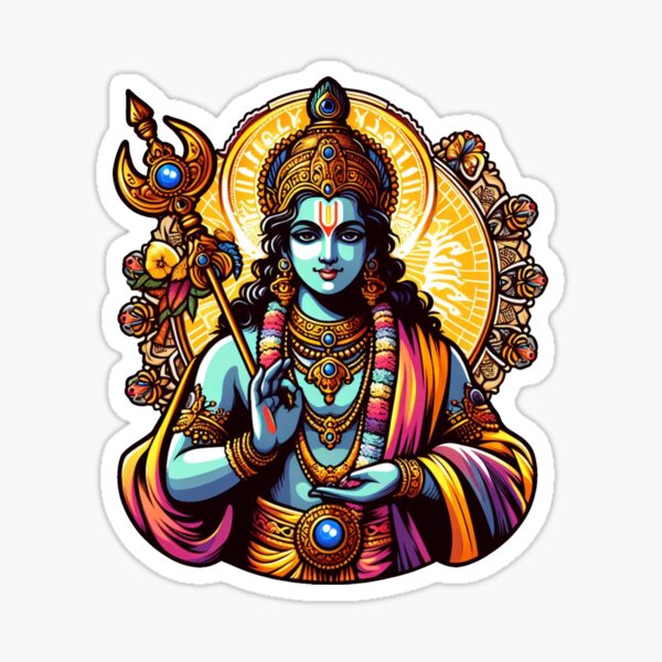 "Shree Krishna" Sticker for Sale by SnapStick2003 | Redbubble