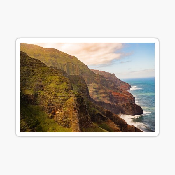 "Napali Coastline 3" Sticker for Sale by KensLensDesigns | Redbubble