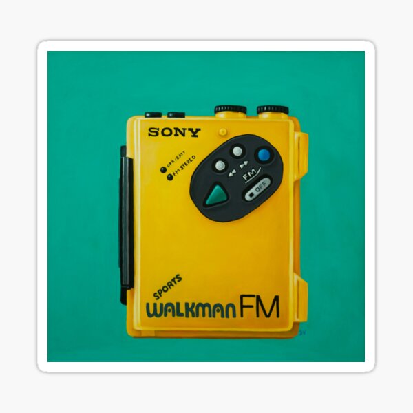 "Sony walkman - retro series painting" Sticker for Sale by ...