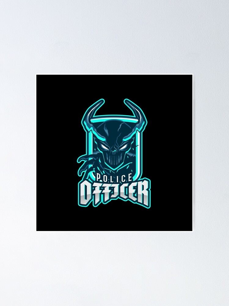 "Police Officer Design with Dark Demon " Poster for Sale by PRIVARSHU ...