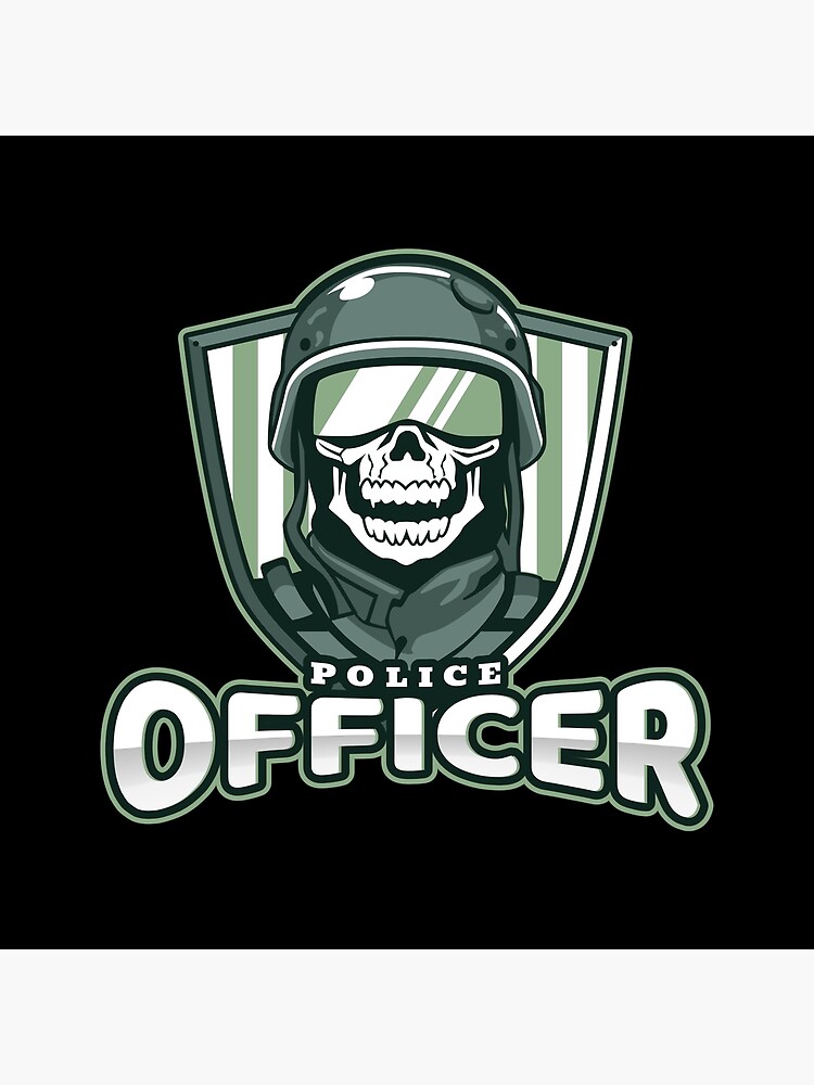 "Police Officer Design with Brave Soldier" Poster for Sale by PRIVARSHU ...