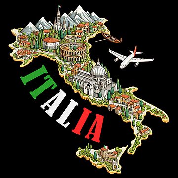 "Italy Map" Sticker for Sale by rwstamp | Redbubble