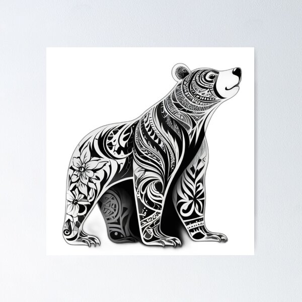 Native American Tribal Bear Tattoo