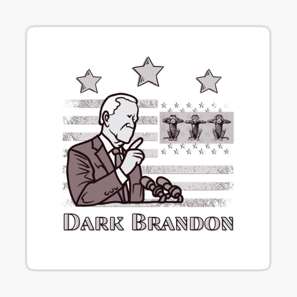 "Dark Brandon Meme" Sticker for Sale by justaworkshop | Redbubble