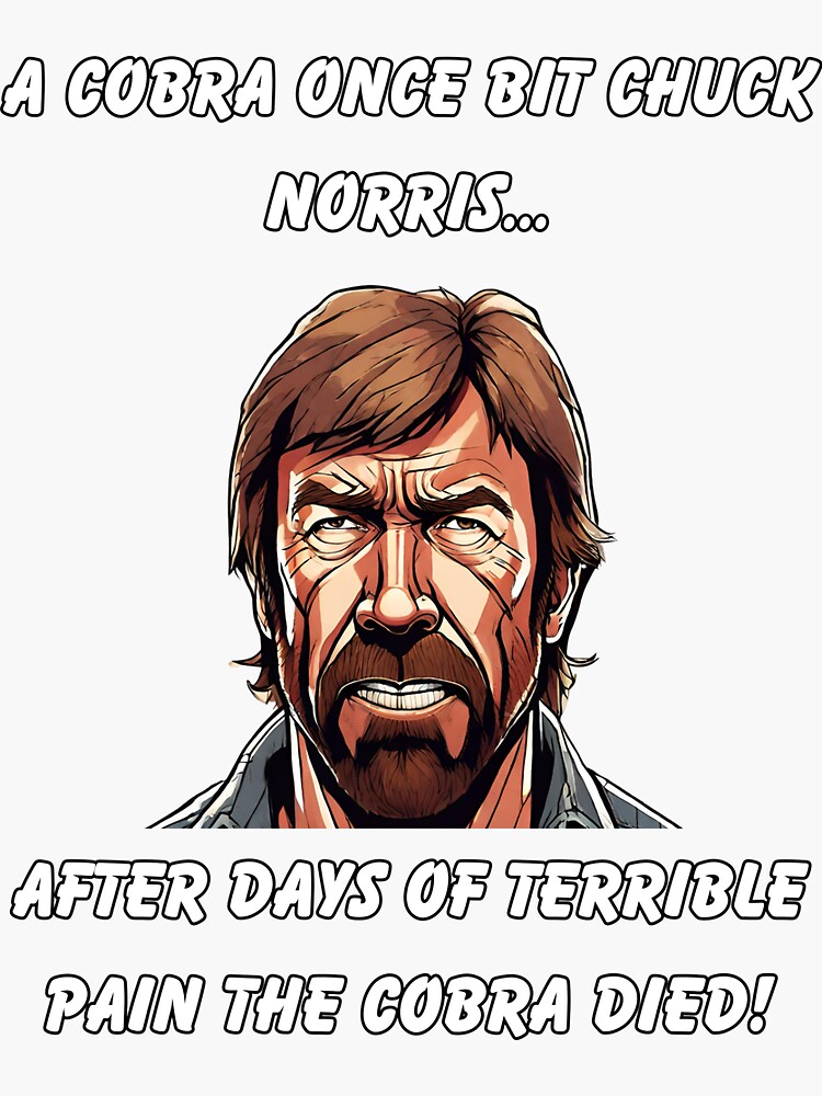 "Funny Chuck Norris Joke Design!" Sticker for Sale by Chuck Norris ...