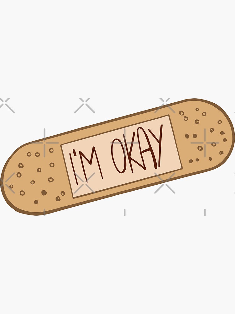 "I'm ok funny plaster Sticker, I'm ok plaster, Love plaster, bandages ...