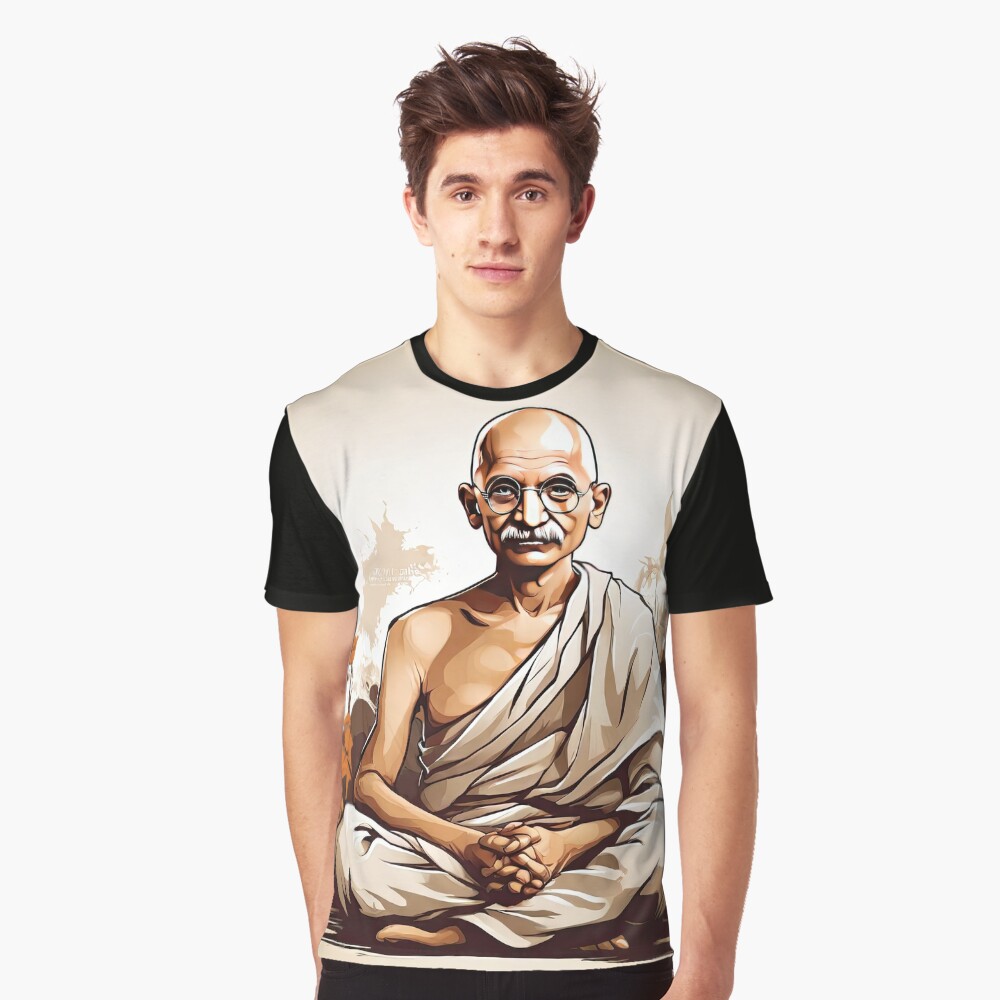 "Mahatma Gandhi Clip Art-Style " Sticker for Sale by artofuniverse ...