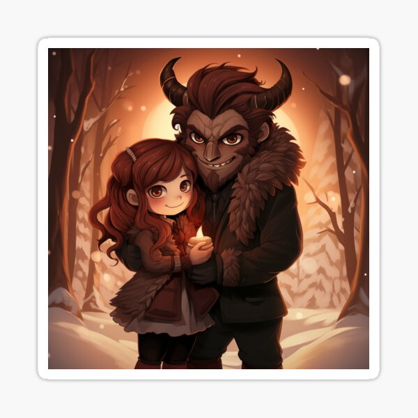 "Cozy Krampus with His Fated Mate" Sticker for Sale by CaraWylde ...
