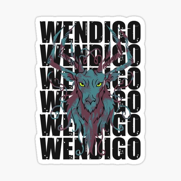 "wendigo x wendigo" Sticker for Sale by The Knick Knack Nook | Redbubble