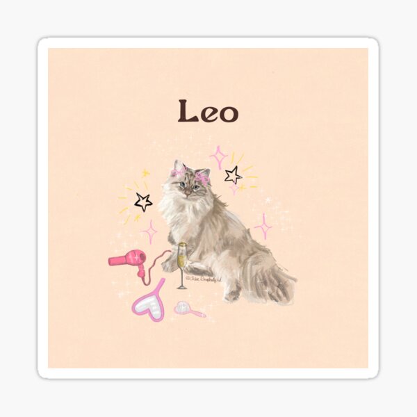 "Zodiac Cats Leo" Sticker for Sale by Chloe Dougherty | Redbubble