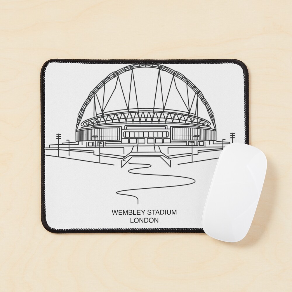 "Wembley Stadium London, Single Line Drawing" Sticker for Sale by ...