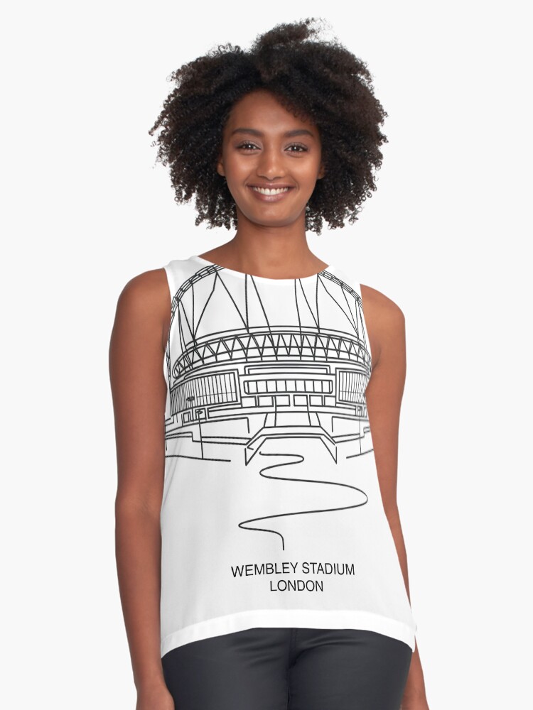 "Wembley Stadium London, Single Line Drawing" Sticker for Sale by ...