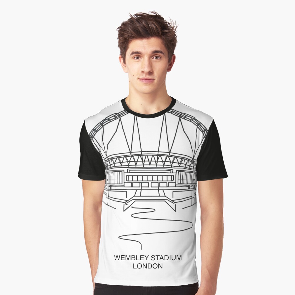 "Wembley Stadium London, Single Line Drawing" Sticker for Sale by ...