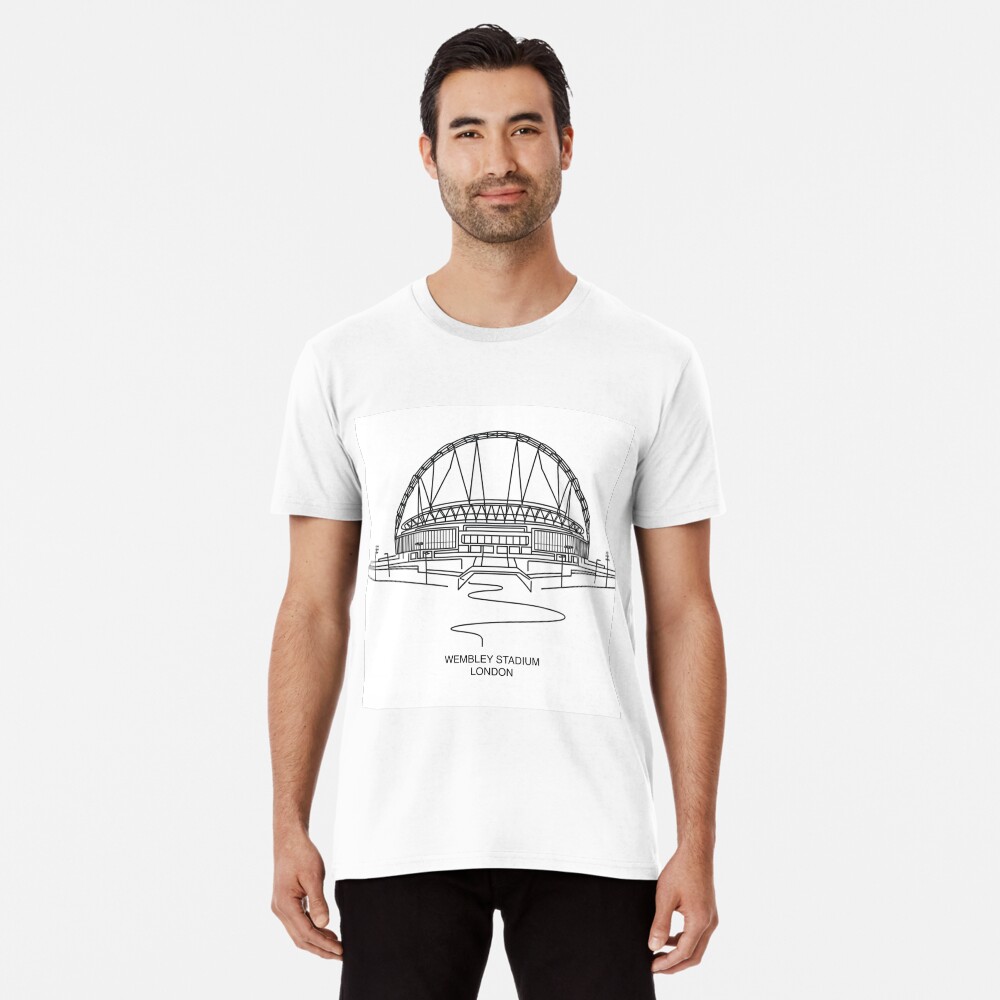 "Wembley Stadium London, Single Line Drawing" Sticker for Sale by ...