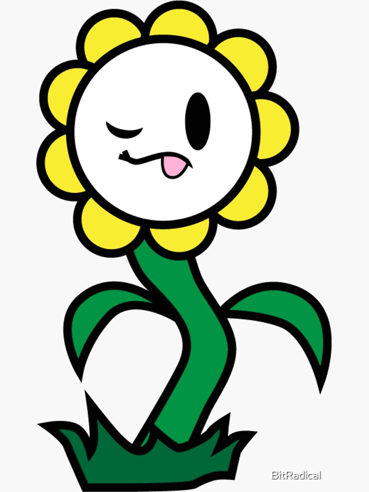 "Chibi Flowey" Sticker for Sale by BitRadical | Redbubble