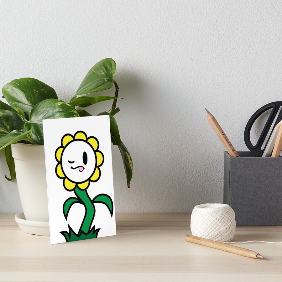 "Chibi Flowey" Art Board Print by BitRadical | Redbubble
