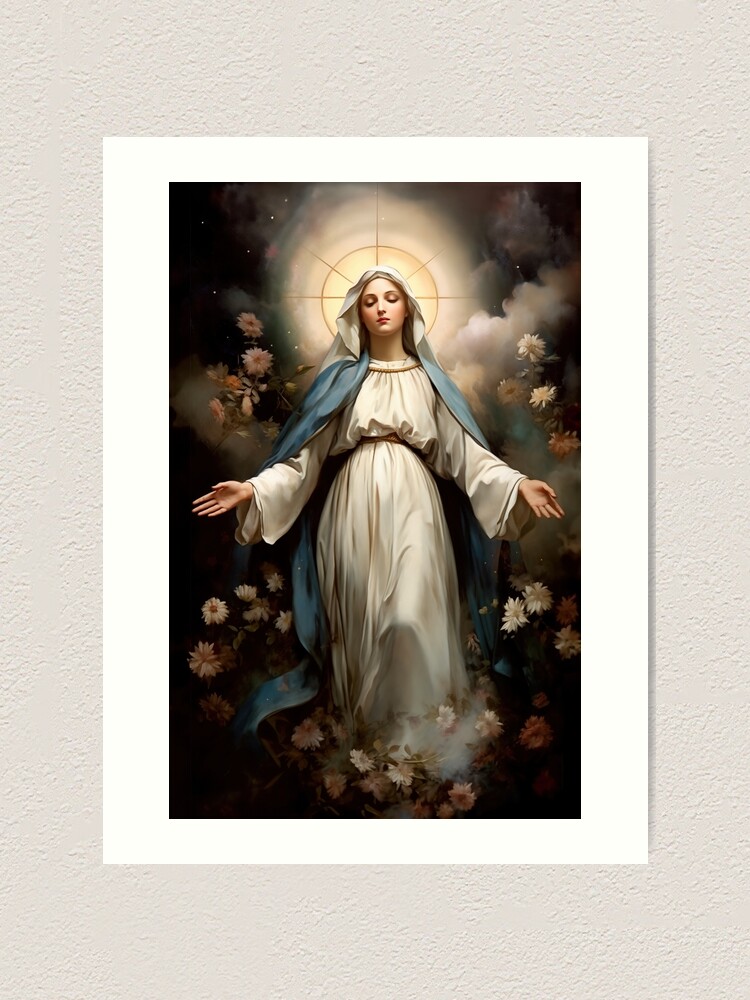 "Ethereal Beauty - The Immaculate Mother" Art Print for Sale by ...