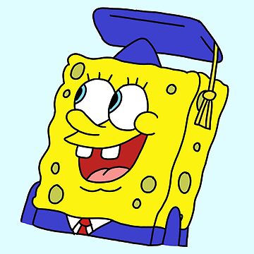 "Graduation Spongebob " Sticker for Sale by vpittore | Redbubble
