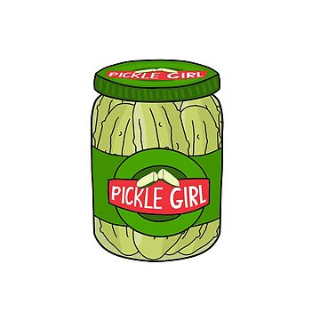 "Pickle Girl Pickle Jar" Sticker for Sale by Miles Reinstein | Redbubble