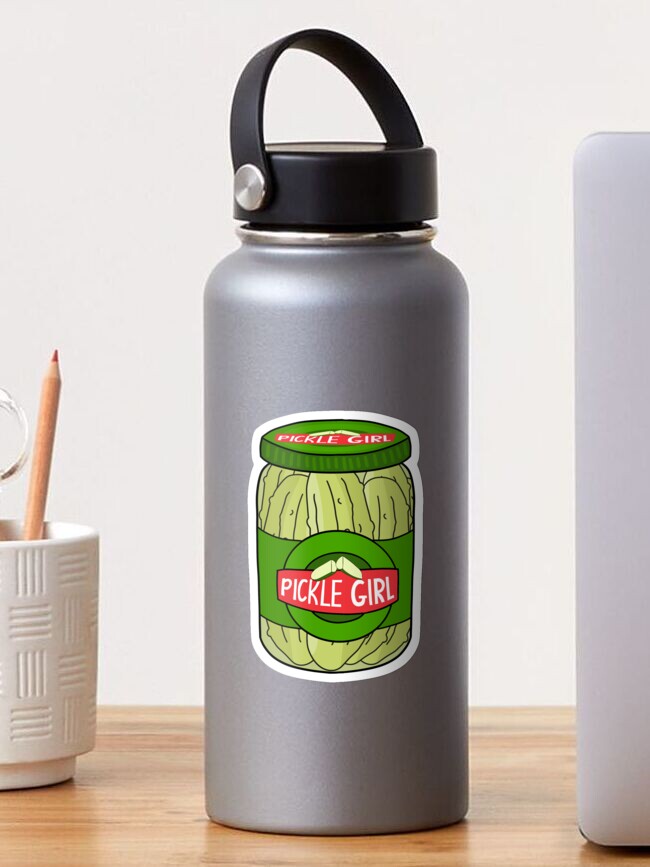 "Pickle Girl Pickle Jar" Sticker for Sale by Miles Reinstein | Redbubble