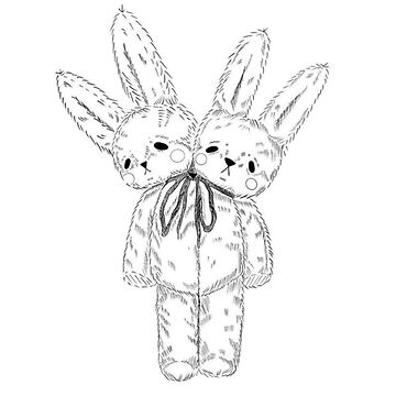 "Two Headed Bunny" Sticker for Sale by Hella-Stickers | Redbubble