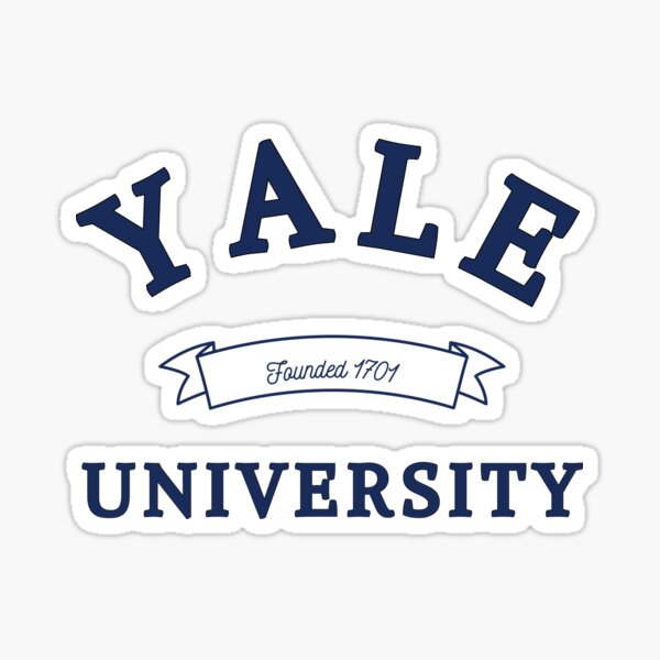"Yale University" Sticker for Sale by journeexoxo0 | Redbubble