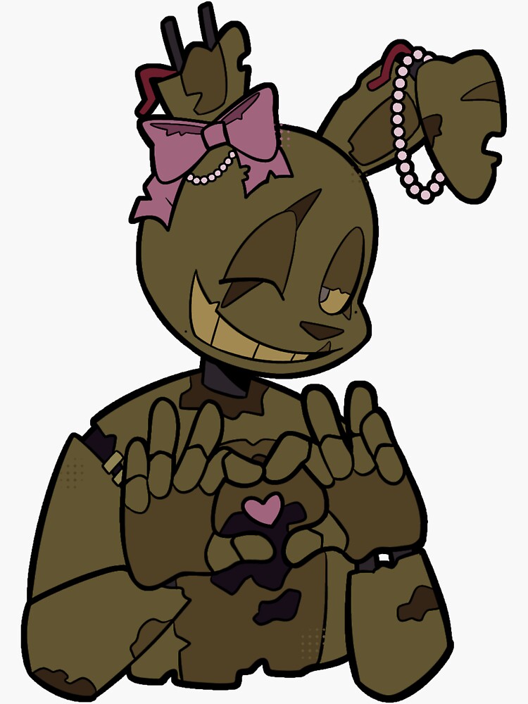 "Coquette Springtrap" Sticker for Sale by JulieDraculaura | Redbubble