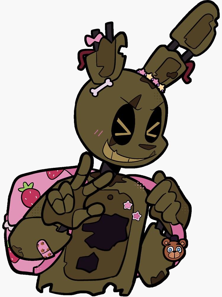 "Kawaii/Cutecore Springtrap" Sticker for Sale by JulieDraculaura | Redbubble
