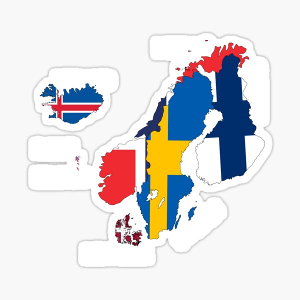 "Vintage Scandinavia flag, Nordic countries maps, Northern Europe Flags ...