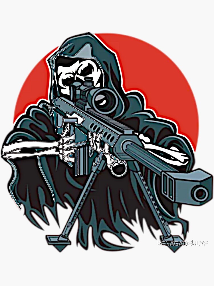 "Barrett Reaper - M107 .50 calibre sniper rifle" Sticker for Sale by ...