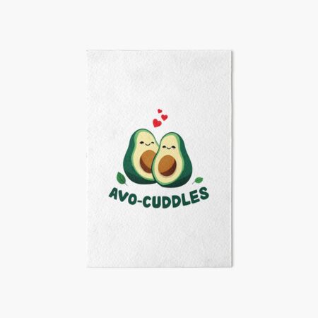 "Avo-Cuddles Delight: Sweet Romance in Avocado Love Design" Art Board ...