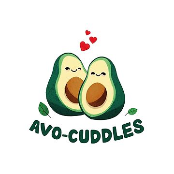 "Avo-Cuddles Delight: Sweet Romance in Avocado Love Design" Art Board ...