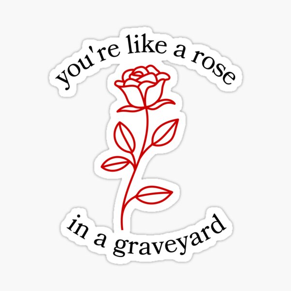 "Manacled Quote Rose in a Graveyard" Sticker for Sale by GiftTree ...