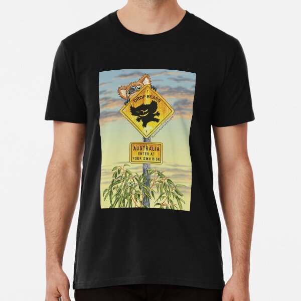 "Drop Bear Australia Sign" T-shirt for Sale by mythicaustralia ...