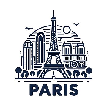"Paris logo" Sticker by TiToM25 | Redbubble