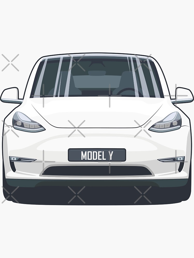 "Model Y - vector drawing" Sticker by yohannlp | Redbubble