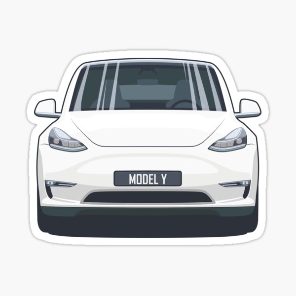 "Model Y - vector drawing" Sticker by yohannlp | Redbubble