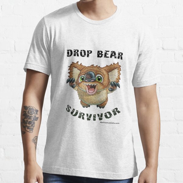 "Drop Bear Survivor" T-shirt for Sale by mythicaustralia | Redbubble ...