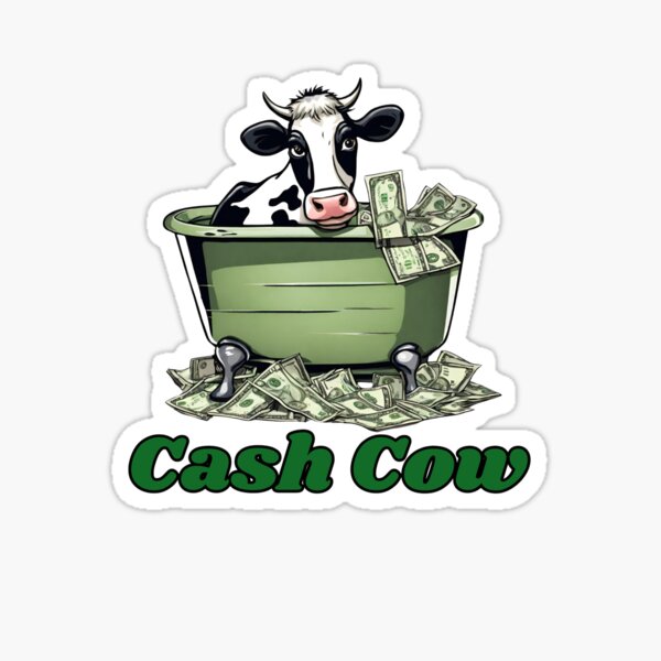 "Cash Cow" Sticker for Sale by Kataicila | Redbubble