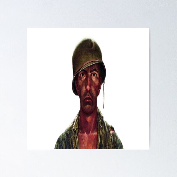 "Soldier death stare meme" Poster for Sale by MAHMOUR | Redbubble