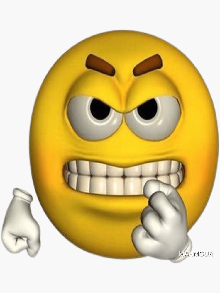 "Angry emoji" Sticker for Sale by MAHMOUR | Redbubble
