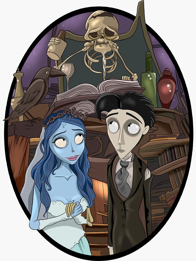 "Corpse bride groom " Sticker for Sale by Leahsartworks | Redbubble