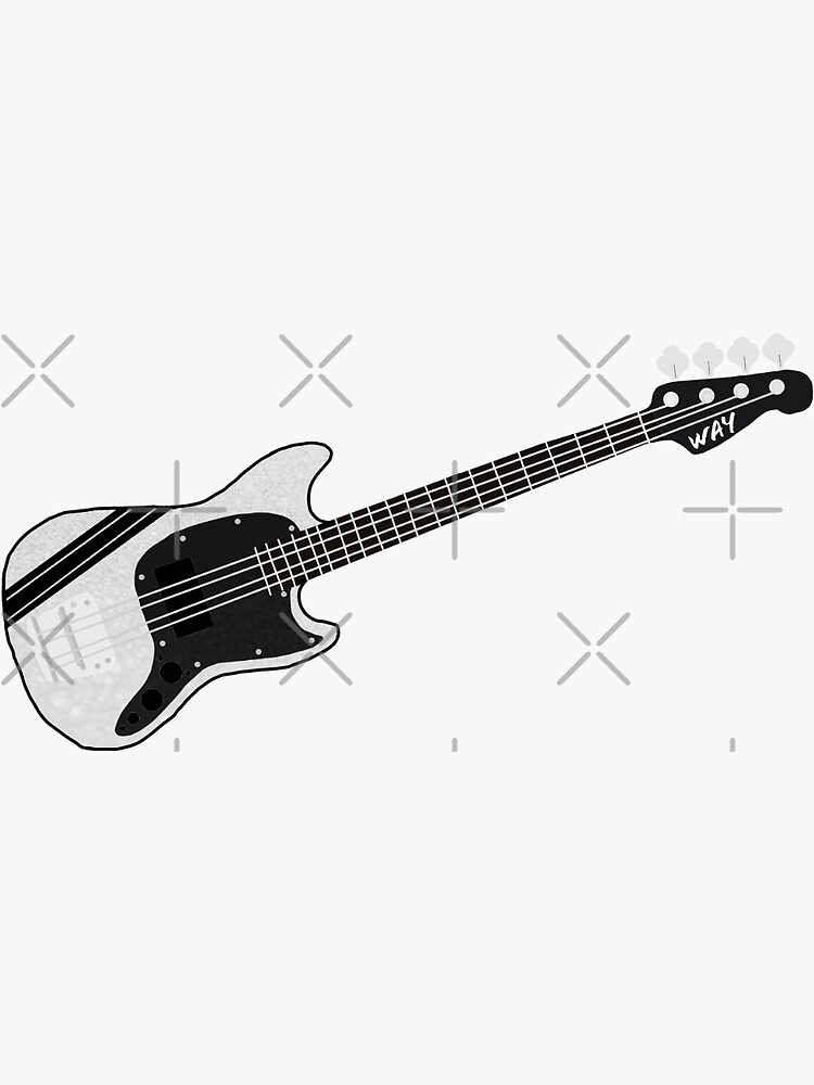 "Mikey Way Bass" Sticker for Sale by arileigh | Redbubble